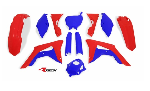 Rtech Honda Red/Blue Limited Edition Plastic Kit - Inmotion Suspension